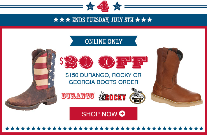 BootBarn.com: 4th Of July Blowout Sale – Clearance BOGO & More | Milled